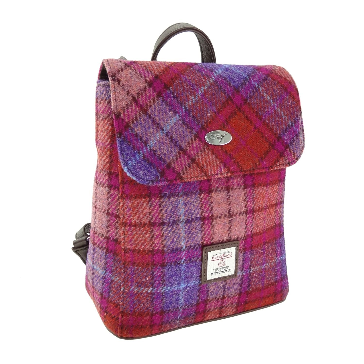 Glen Appin Harris Tweed Tummel Backpack Orange Purple Tartan – The Hat ...