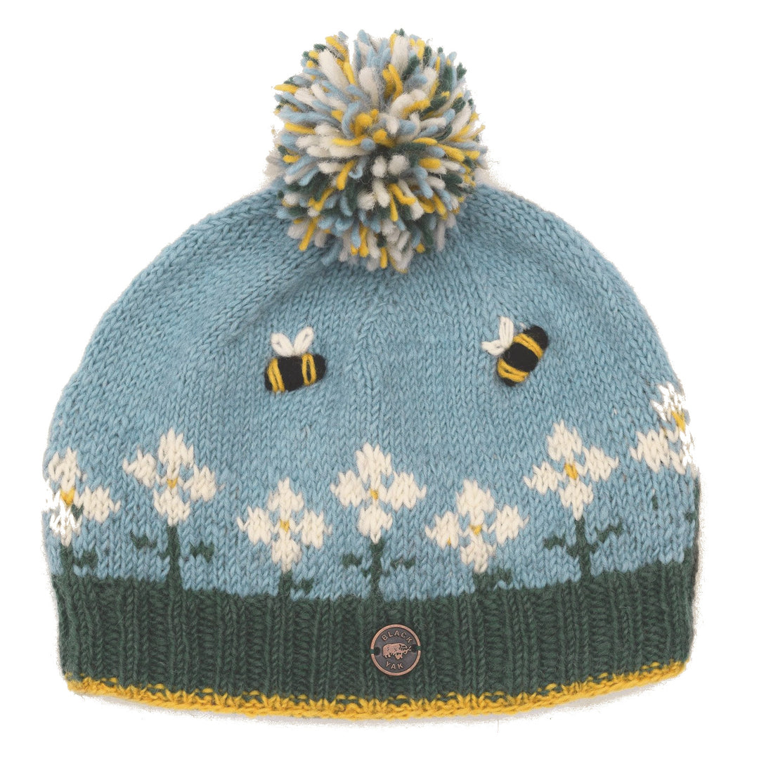 Black Yak Daisy & Bumble Bee Bobble Hat | Free Delivery – The Hat Company