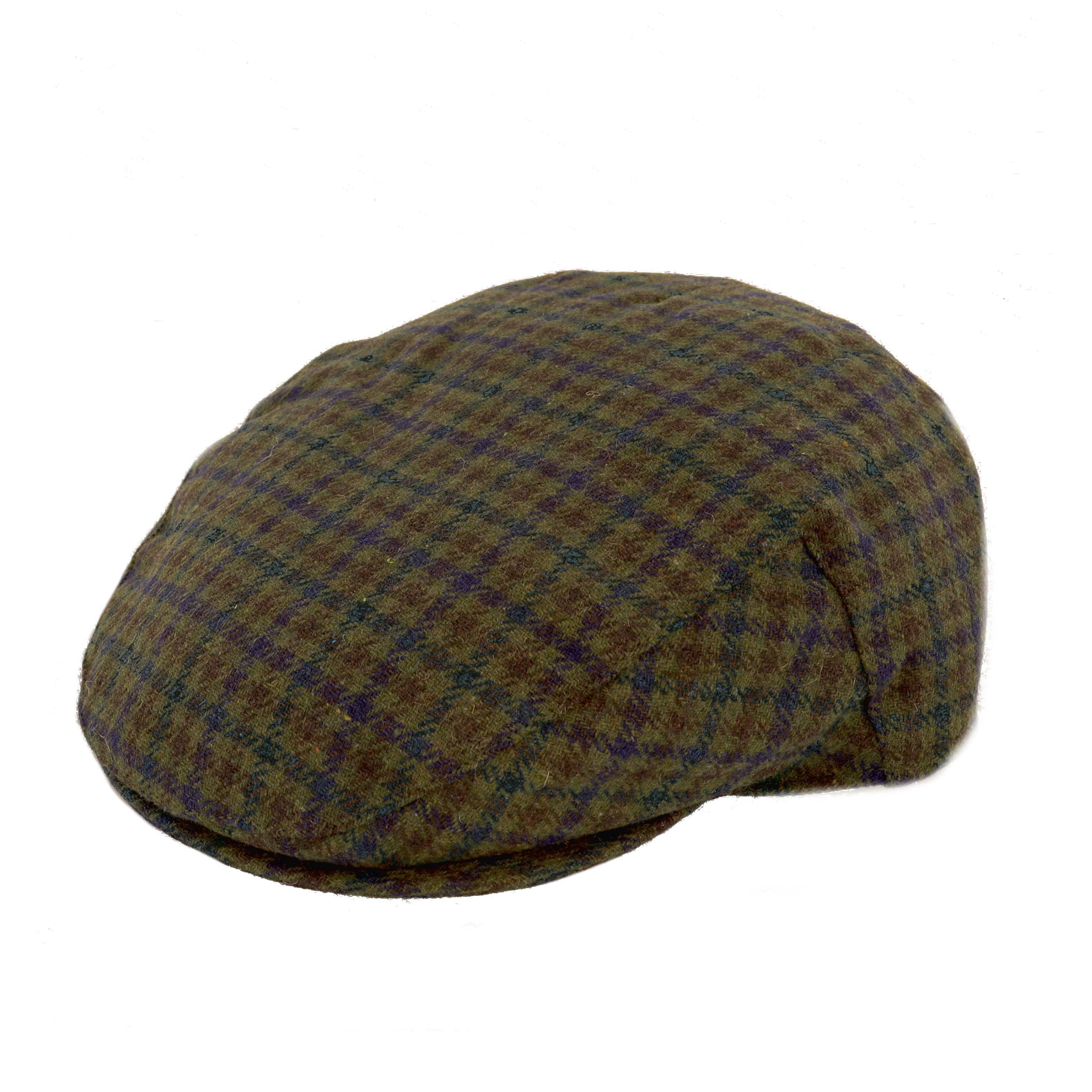 Failsworth Norwich Check Country Flat Cap Green Check 243 – The Hat Company