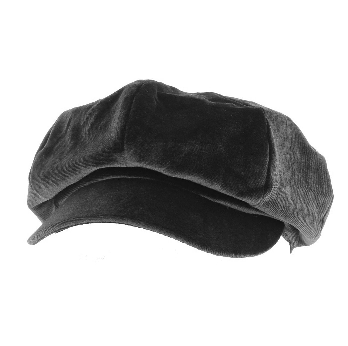 Black Brushed Soft Feel Bakerboy Cap from Whiteley – The Hat Company