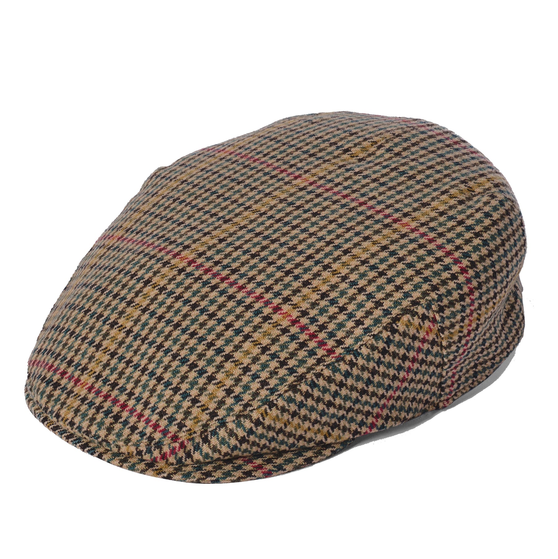 Failsworth Norwich Check Country Flat Cap Multi Houndstooth Check ...