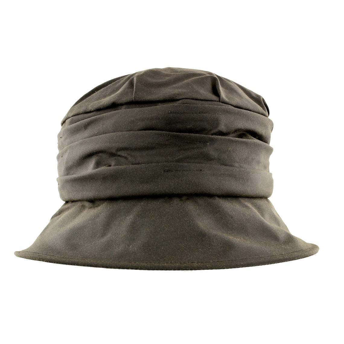 Failsworth Ladies Waxed Bucket Hat With Ruched Crown Olive | Free ...