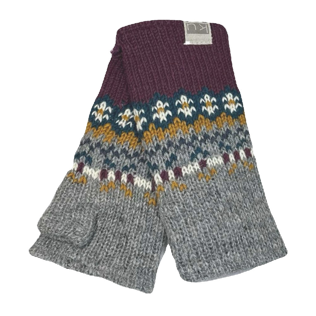 Kusan Colourful Wool Handwarmers - Hand Made In Nepal - Fleece Lined ...