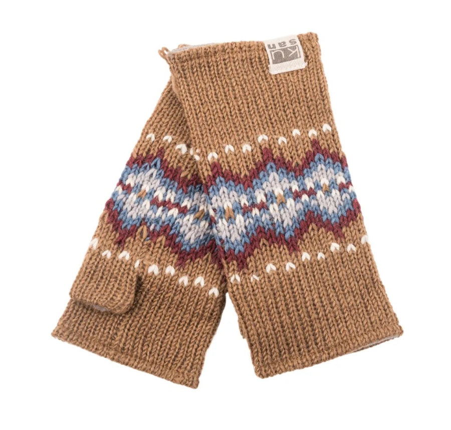 Kusan Colourful Wool Handwarmers - Hand Made In Nepal - Fleece Lined ...