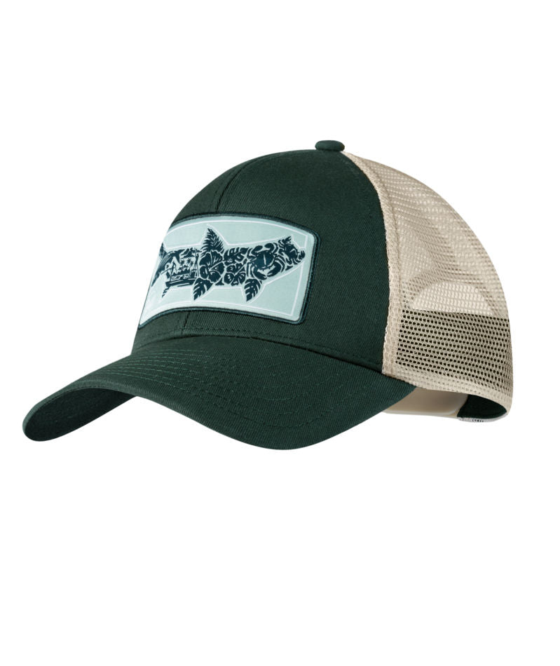 Buff Explore Adjustable Mesh Trucker Cap In Salty Green – The Hat Company