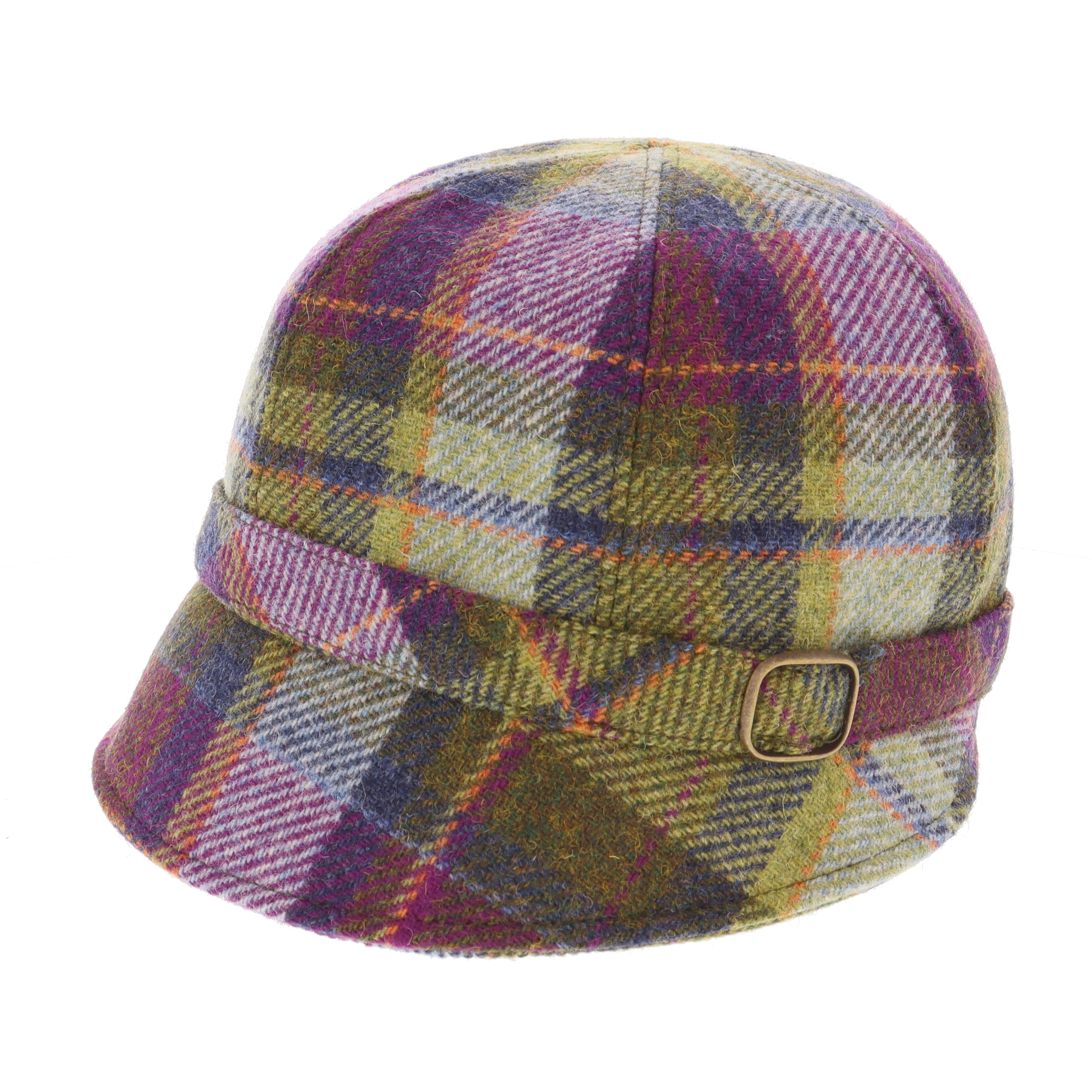 Purple & Green Check 100% Wool 'Flapper' Hat – The Hat Company