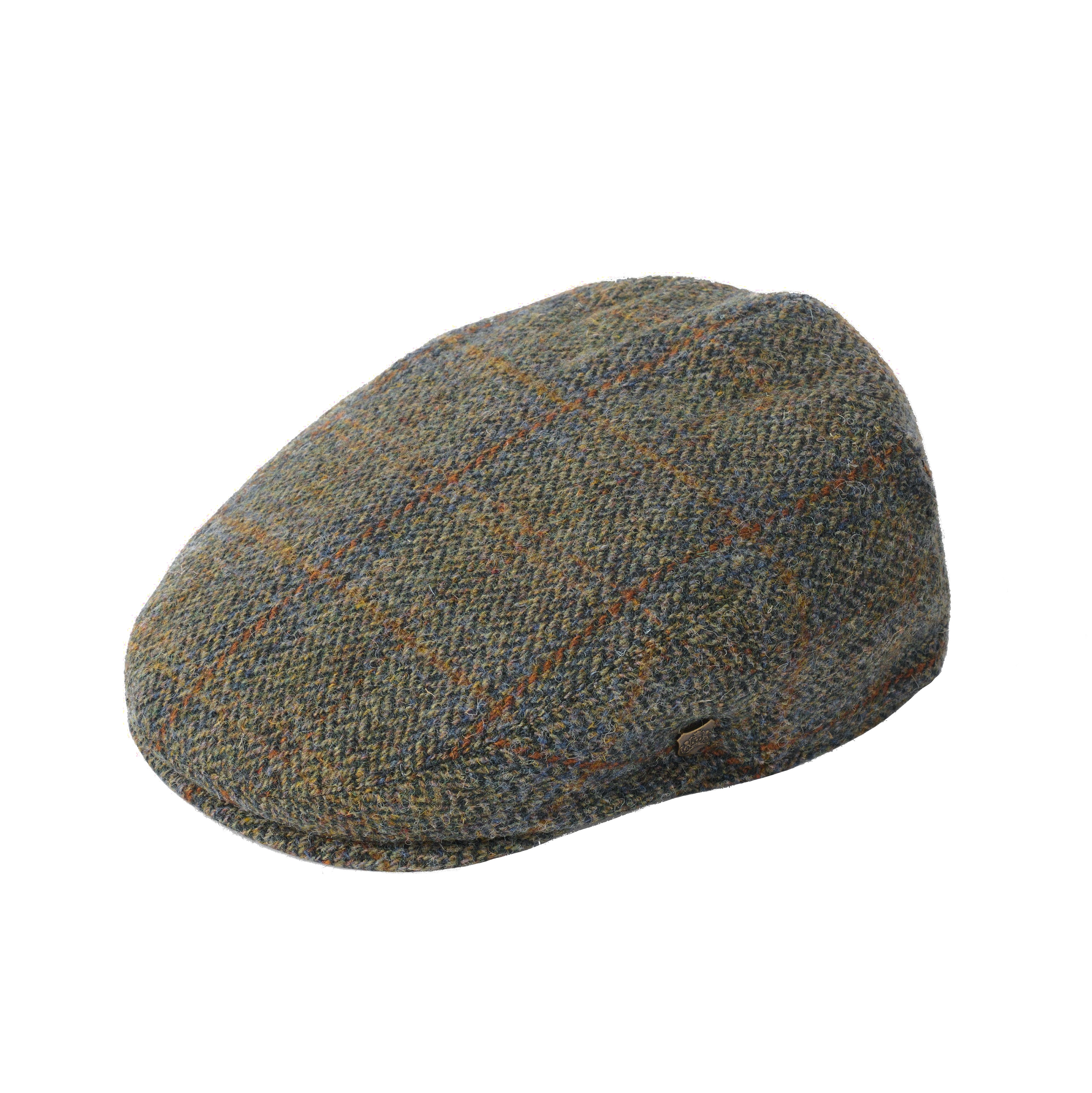 Failsworth Stornoway Harris Tweed Flat Cap Colour 2023 Green – The Hat ...