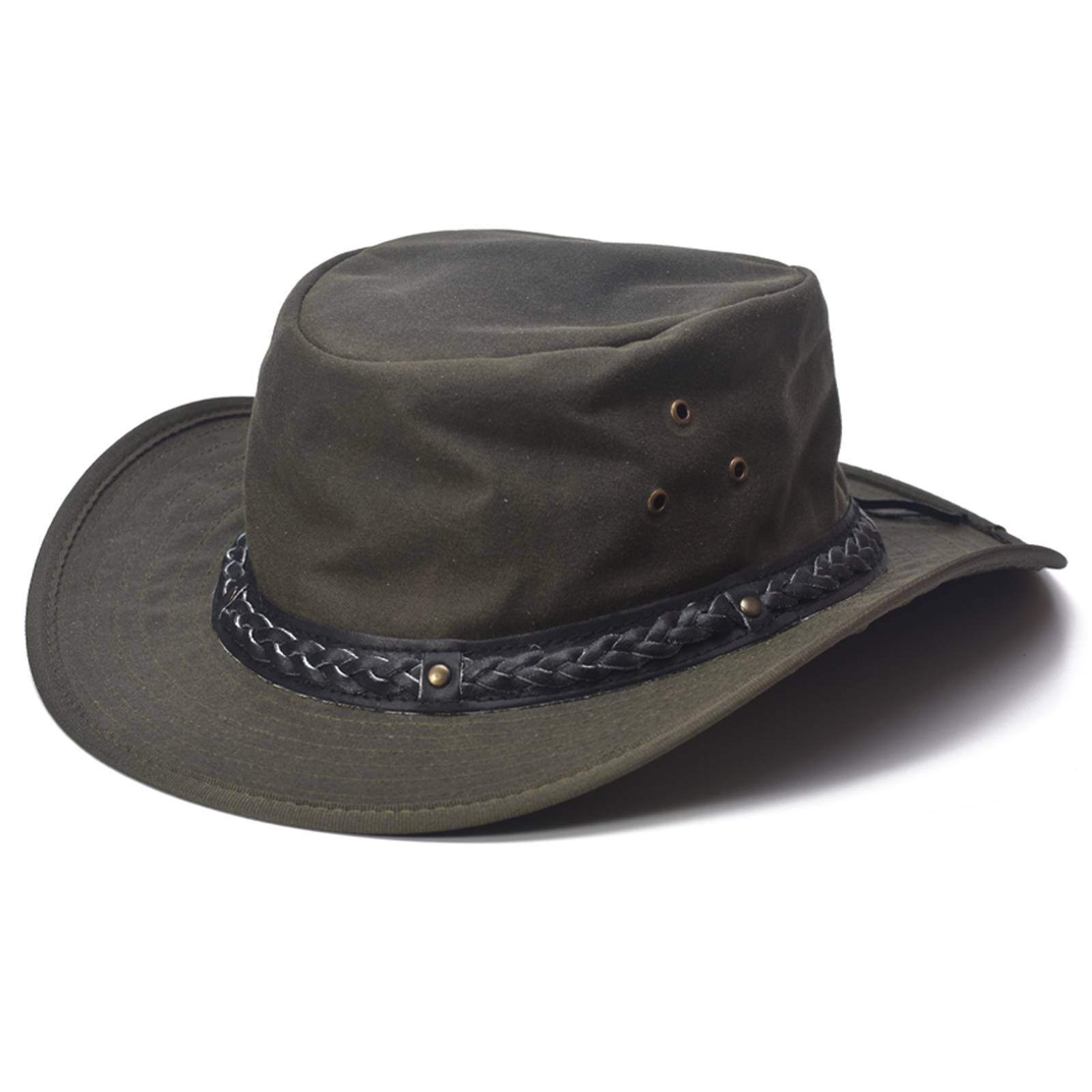 Waxed Cotton Fedora Aussie Style Bush Hat in Olive – The Hat Company