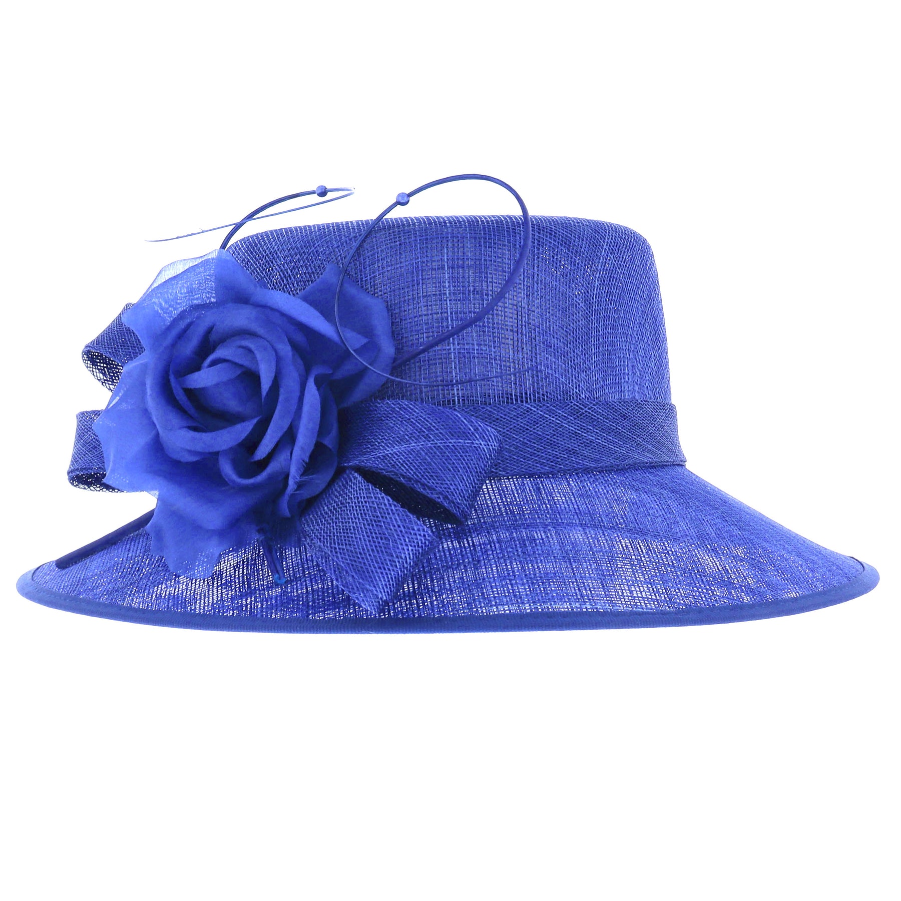 Cobalt Blue Priscilla Down Brim Hat / Wedding Hats & Fascinators – The ...
