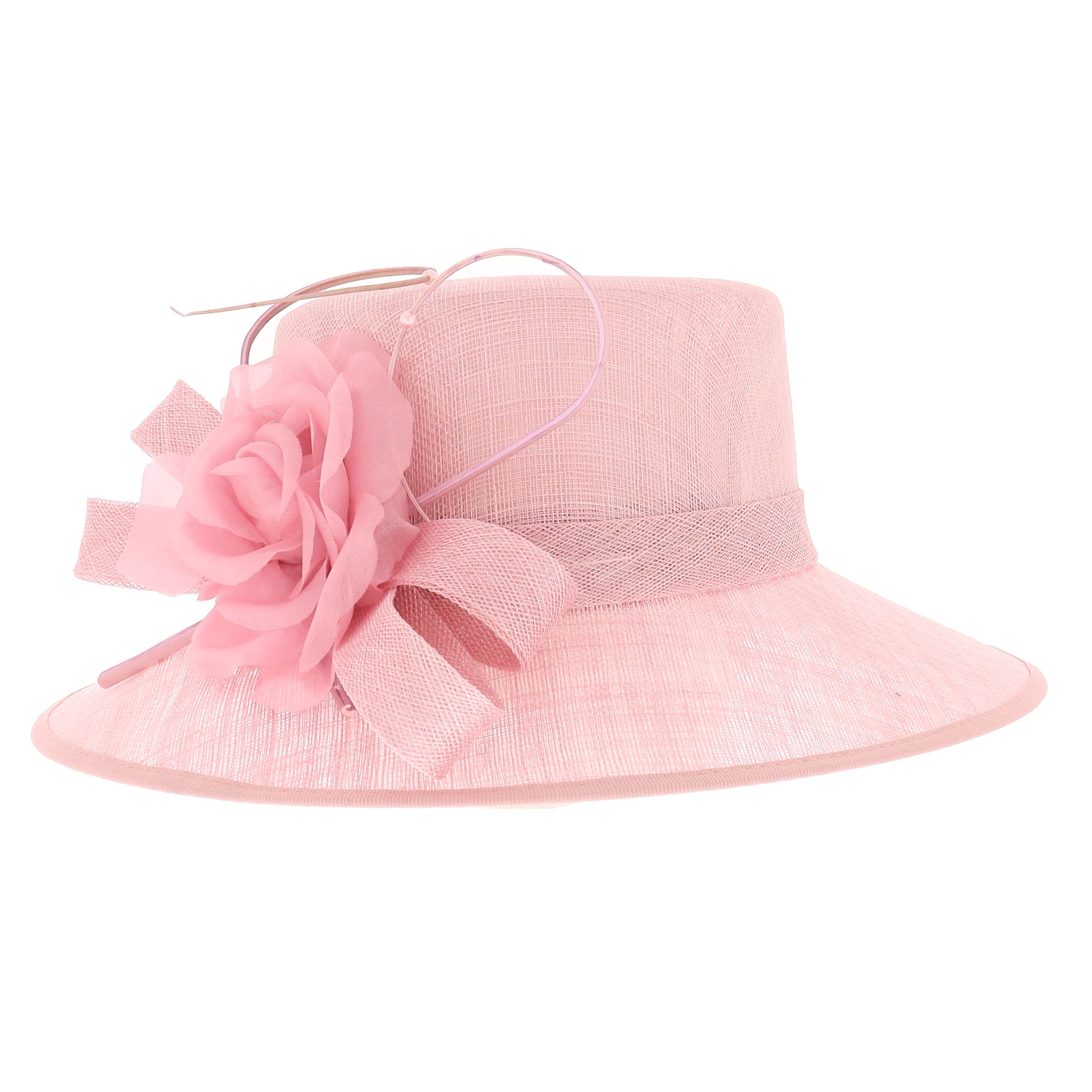 Light Pink Priscilla Down Brim Hat / Wedding Hats & Fascinators – The ...