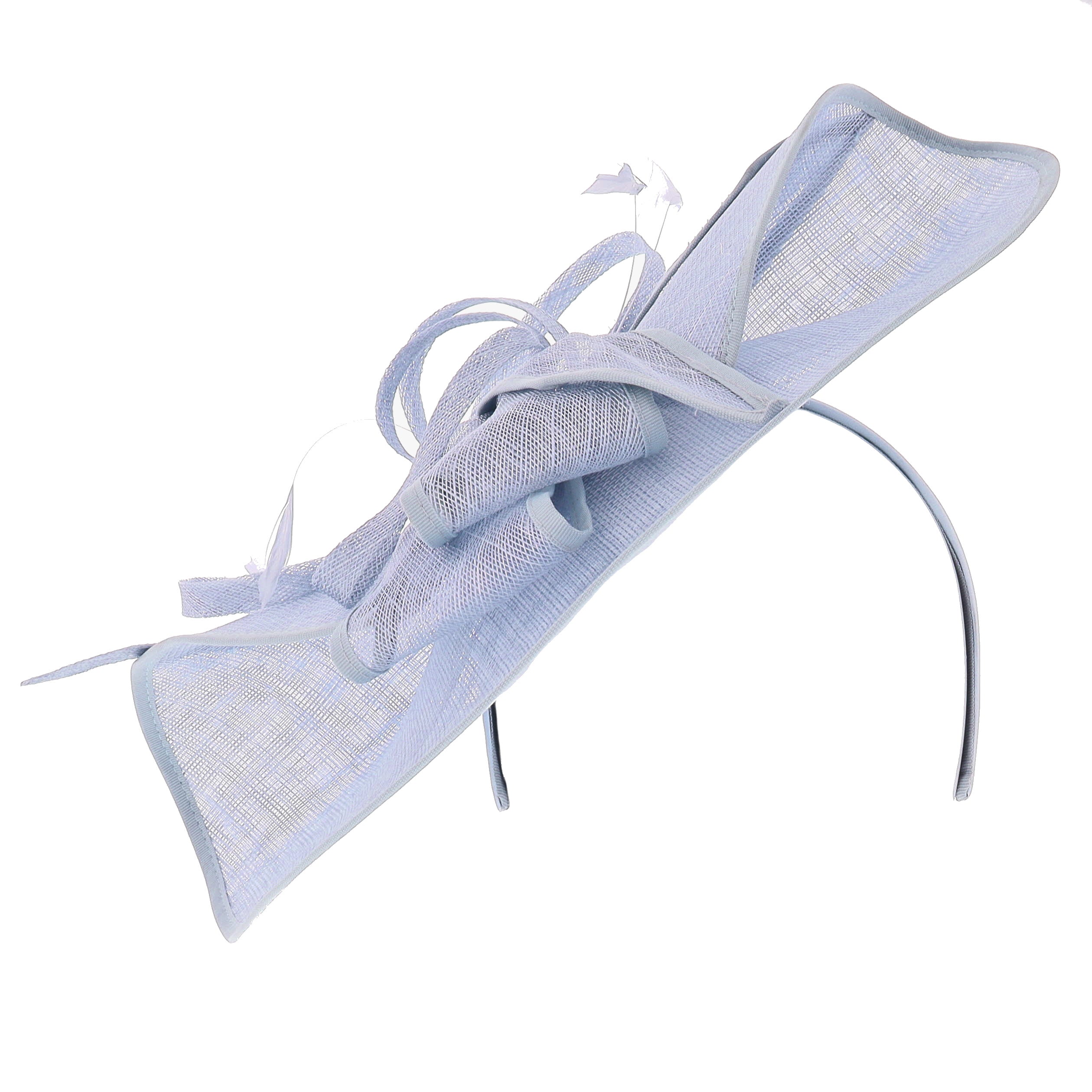 Light Blue Large Disc Headband Fascinator | Free Delivery – The Hat Company