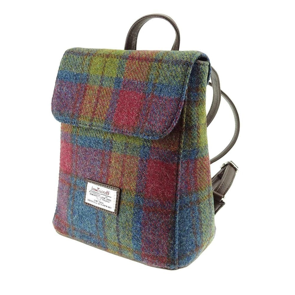 Glen Appin Harris Tweed Tummel Backpack in Colour 46 Multi Check – The ...
