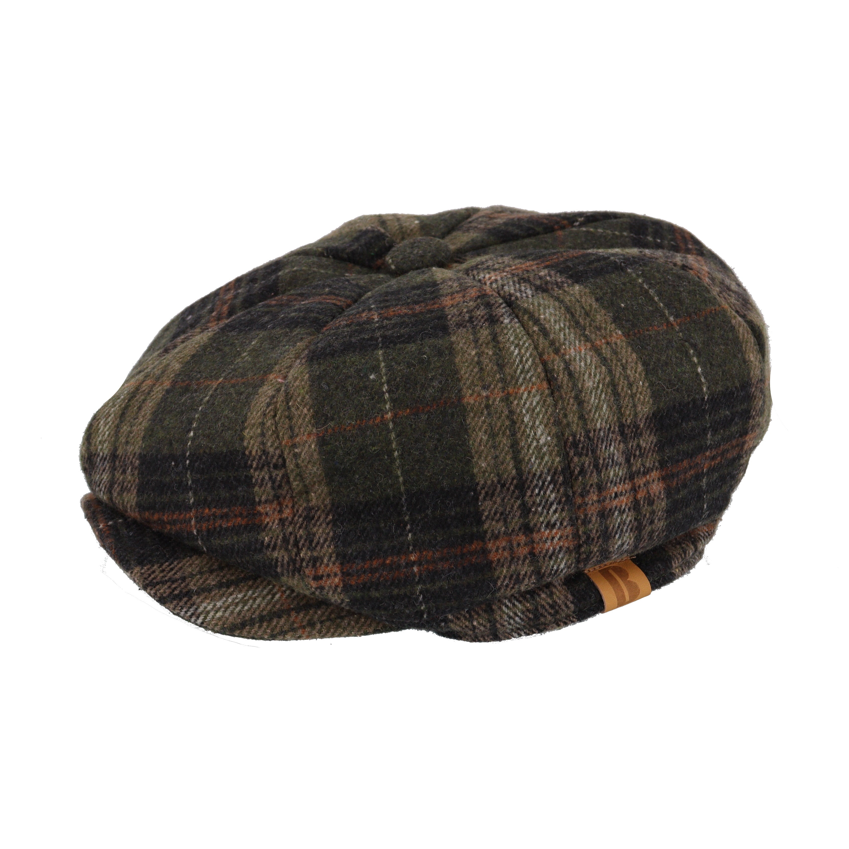 Cruz Check Bakerboy Cap in Green Check – The Hat Company