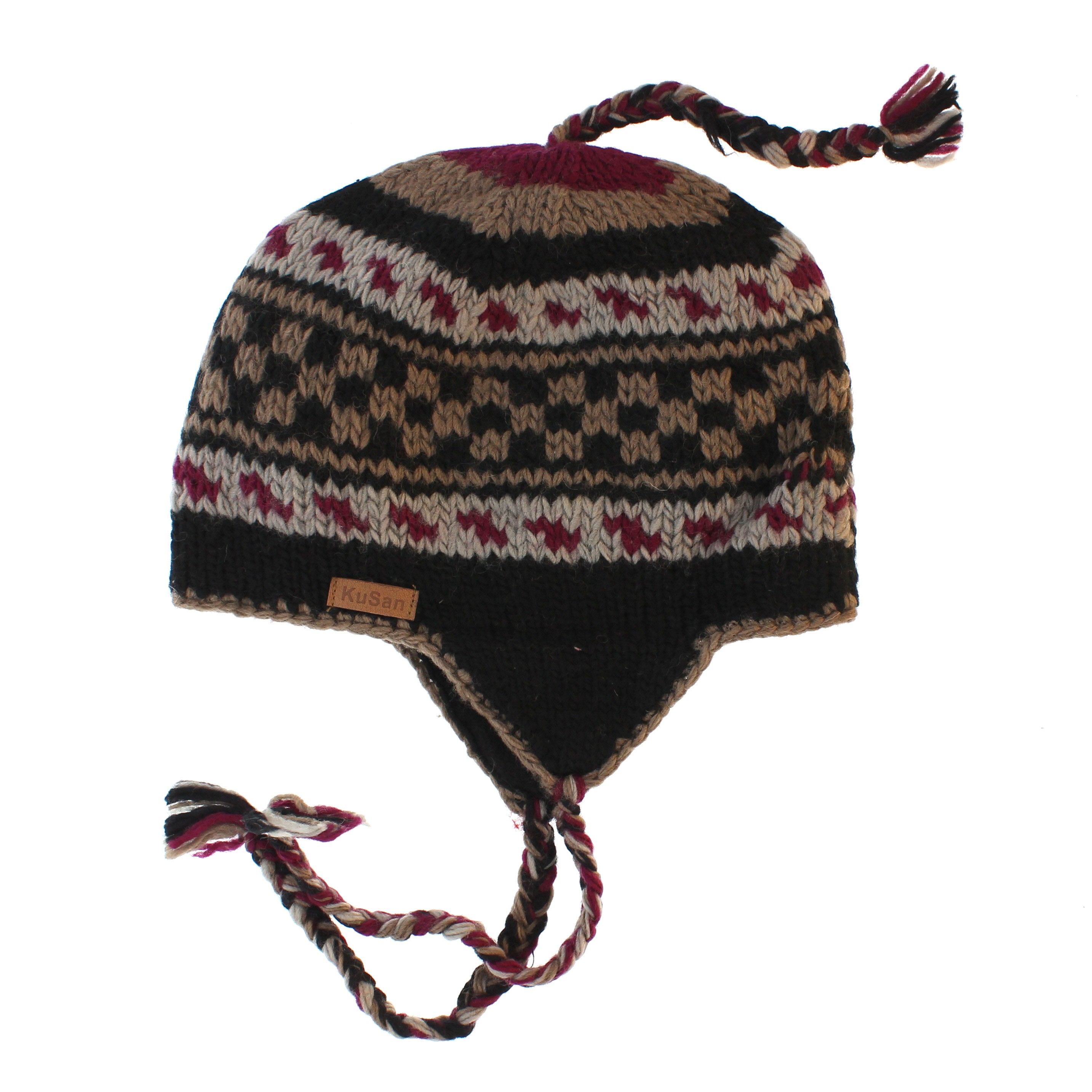 Kusan Colourful Wool Trapper Hat With Plaits, Fleece Lined – The Hat ...