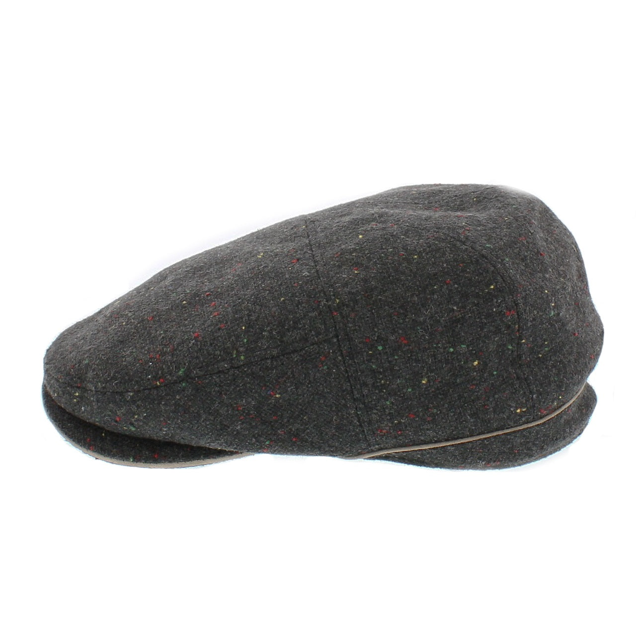 Whiteley Galactic Tweed Tourer Flat Cap In Grey With Sable Trim (M69 ...