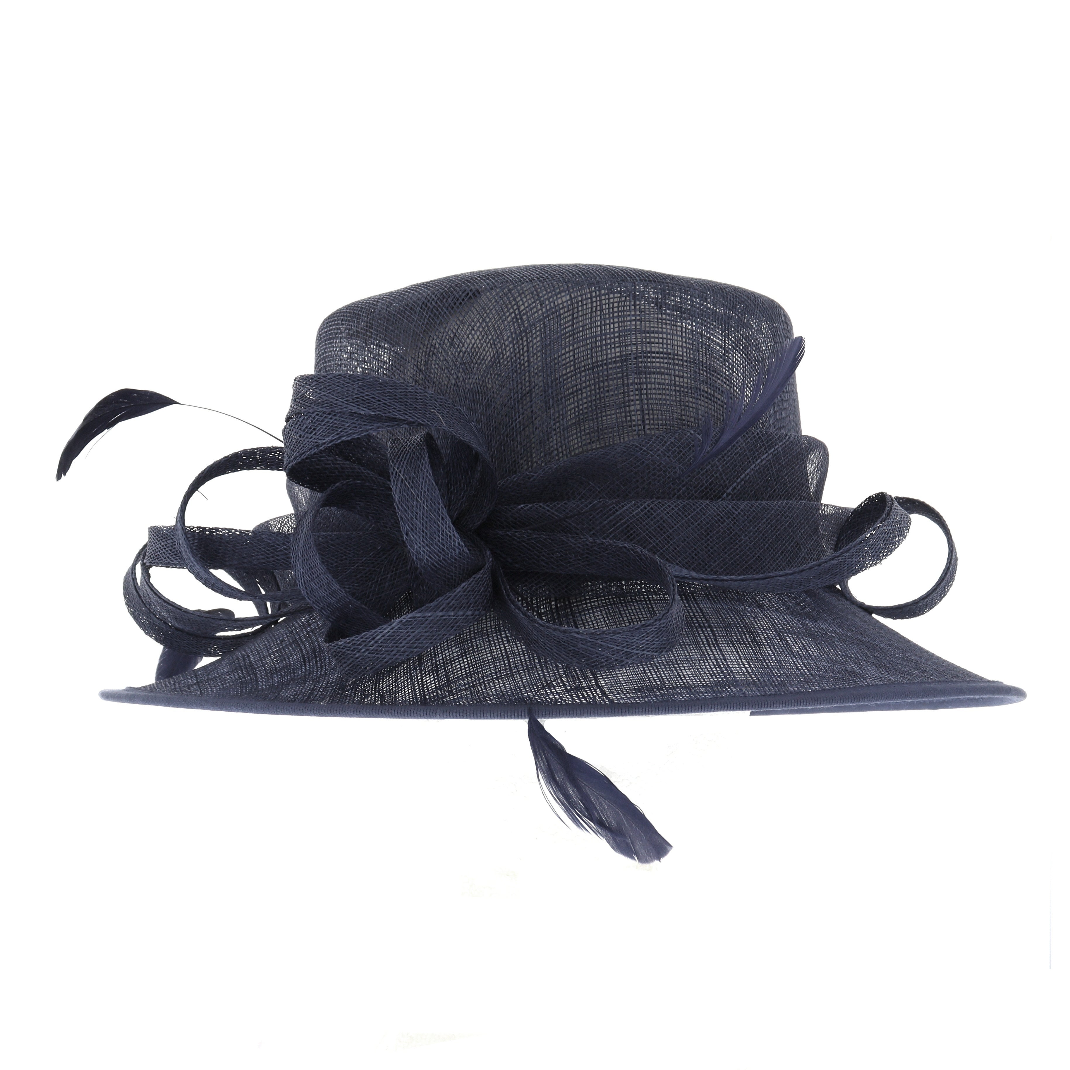 Navy Blue Bridget Sinamay Hat, from Elegance by Boardmans – The Hat Company